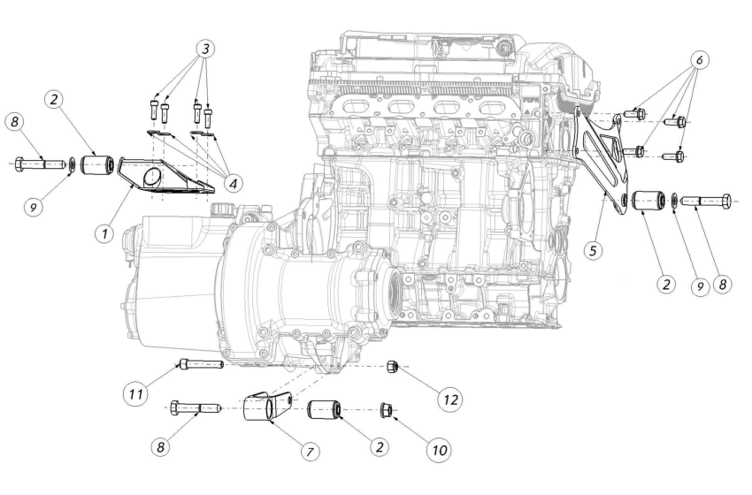 D11 Engine / Gearbox Mount | Race and Rally