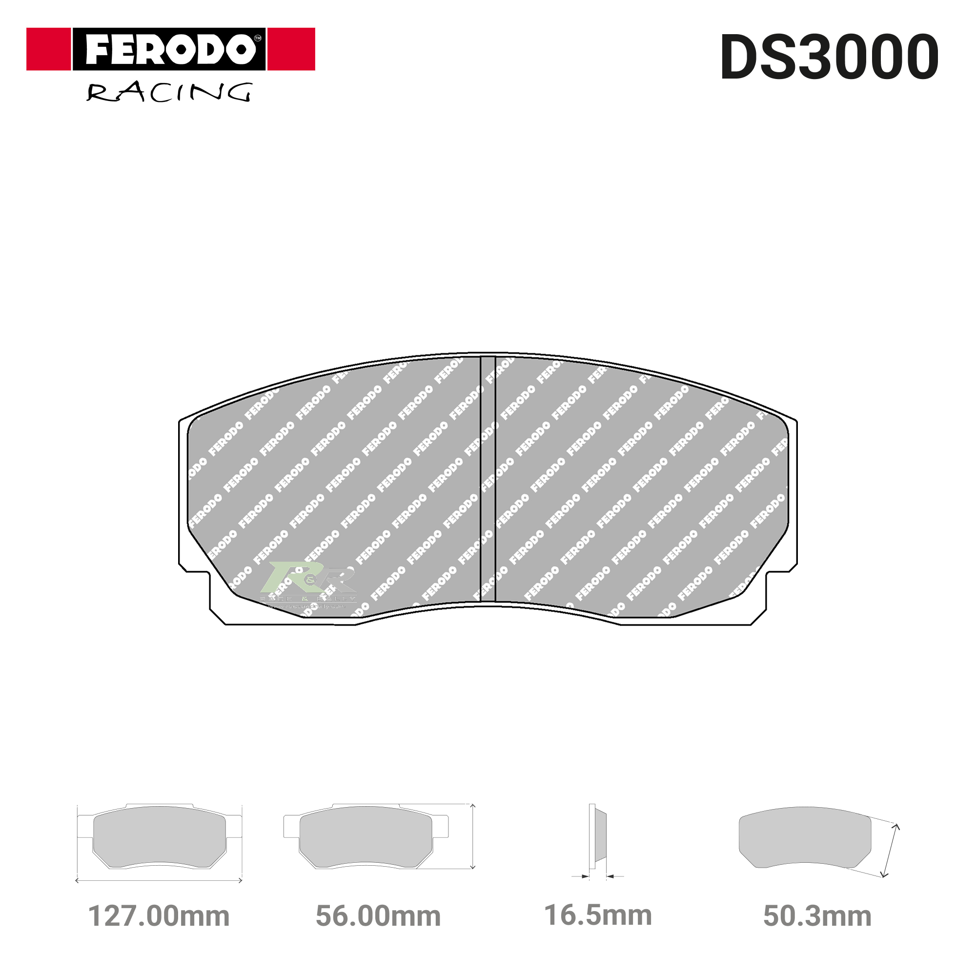 Ferodo FRP203R DS3000 Brake Pads – Race and Rally